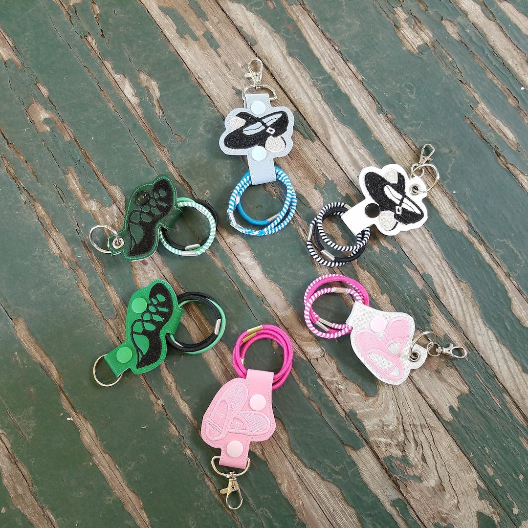 Embroidered Dance Shoe Hairband Key Fob: Tap, Ballet, Ghillie - Etsy