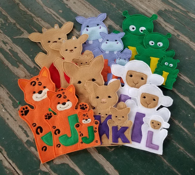 Alphabet Felt Puppets Alphabet Play Set Educational Play | Etsy