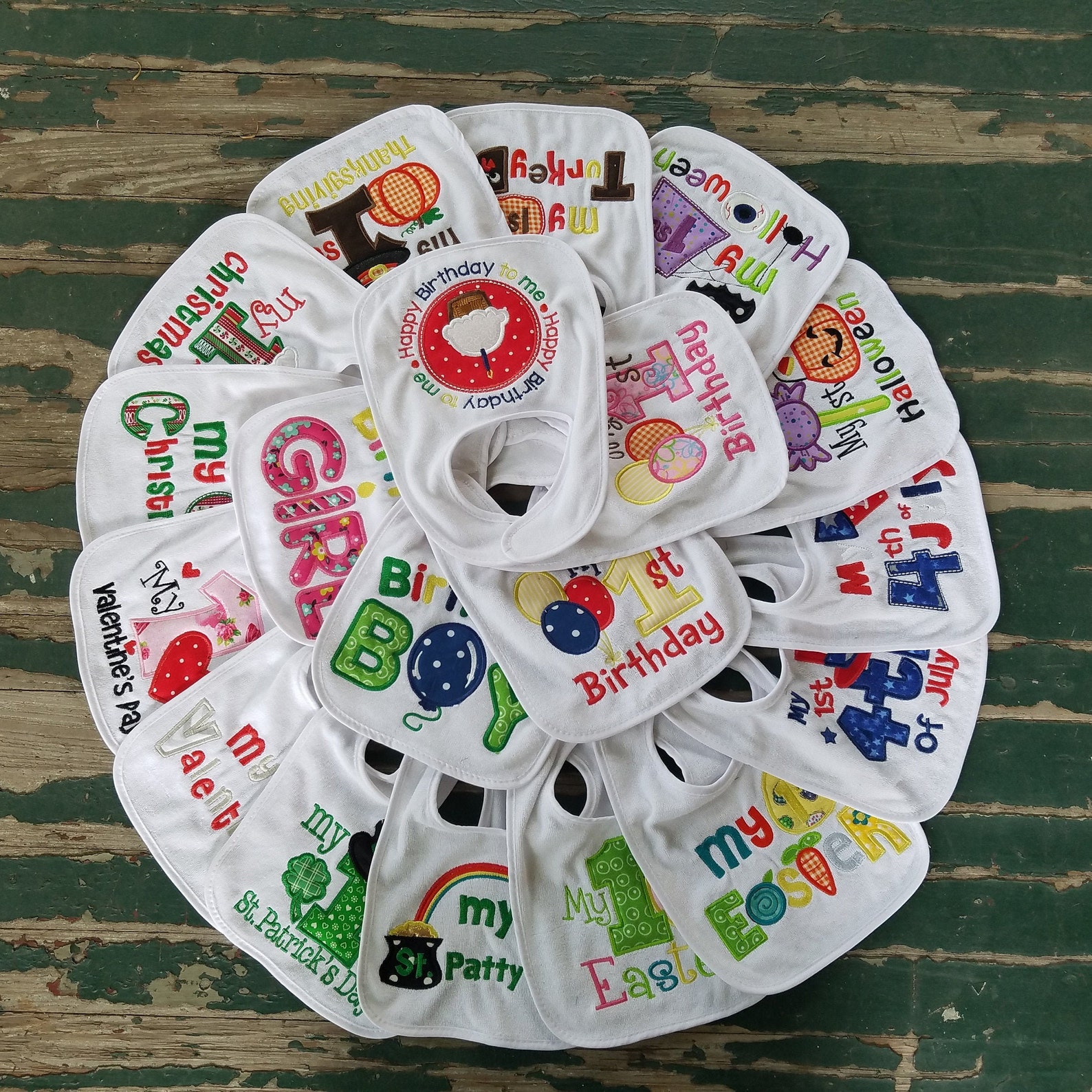 Baby Bib Set Baby's First Bib Set Baby's First - Etsy