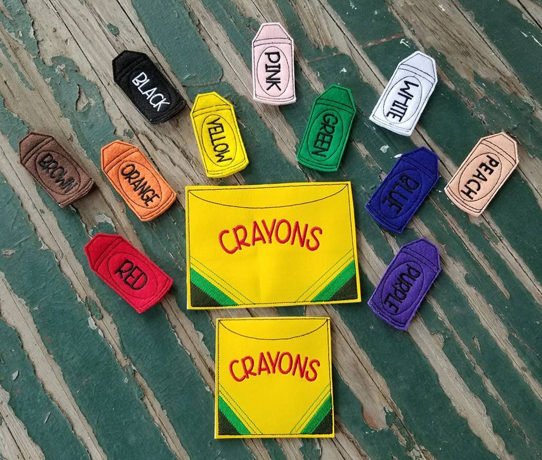 Felt Crayon Finger Puppets With Case Case Available in Two - Etsy