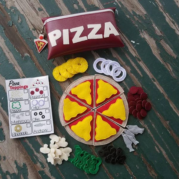 Felt Pizza Set - Etsy
