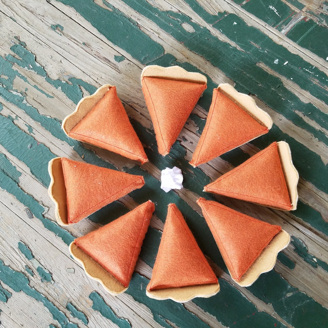Play Food Felt Food Pumpkin Pie Play Set Thanksgiving - Etsy