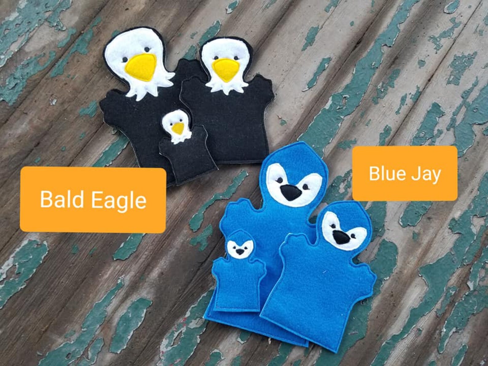 Bird Puppets Felt Puppets Bird Puppets Play Set Adult - Etsy
