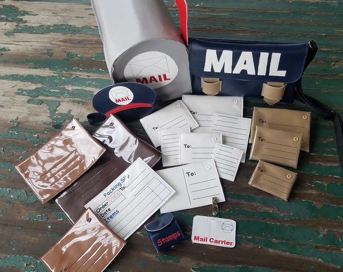 Mail Bag and Working Envelopes for Pretend Play, Mail Set, Custom Order ...