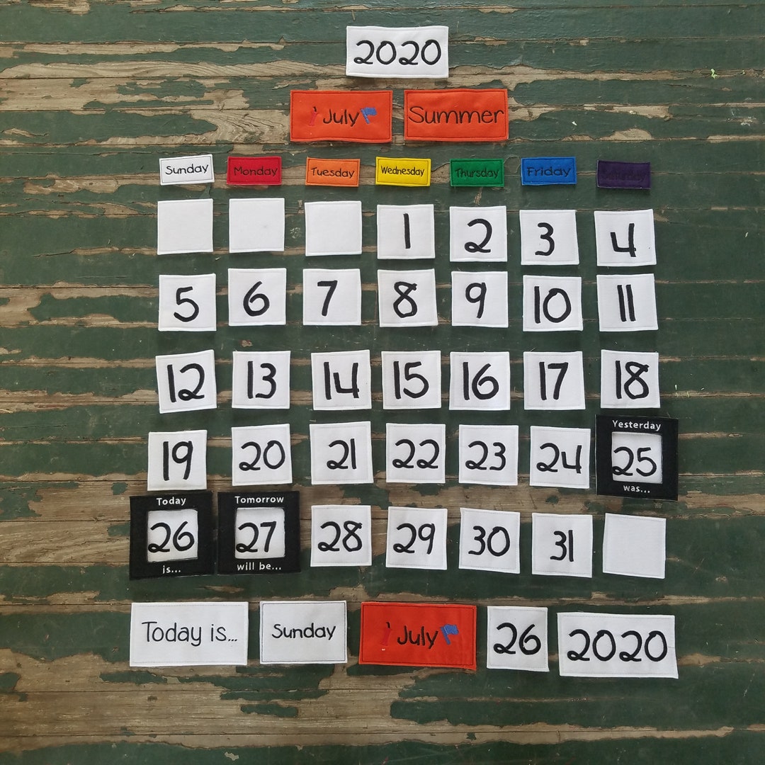 Build Your Own Calendar Play Set , Felt Play Set , Educational Fun ...
