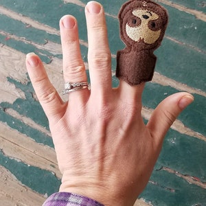 Sloth Finger Puppet , Sloth Finger Friend , Bendable Sloth Finger ...