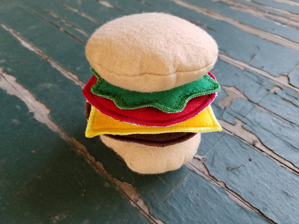 Play Food Felt Food Hamburger Play Set Bun American | Etsy