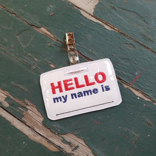 Hello My Name is Badge - Etsy
