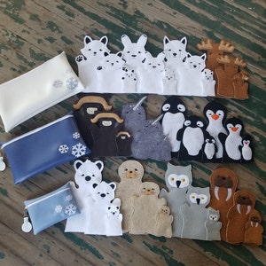 Felt Arctic Animal Puppets: Educational Play Set - Etsy