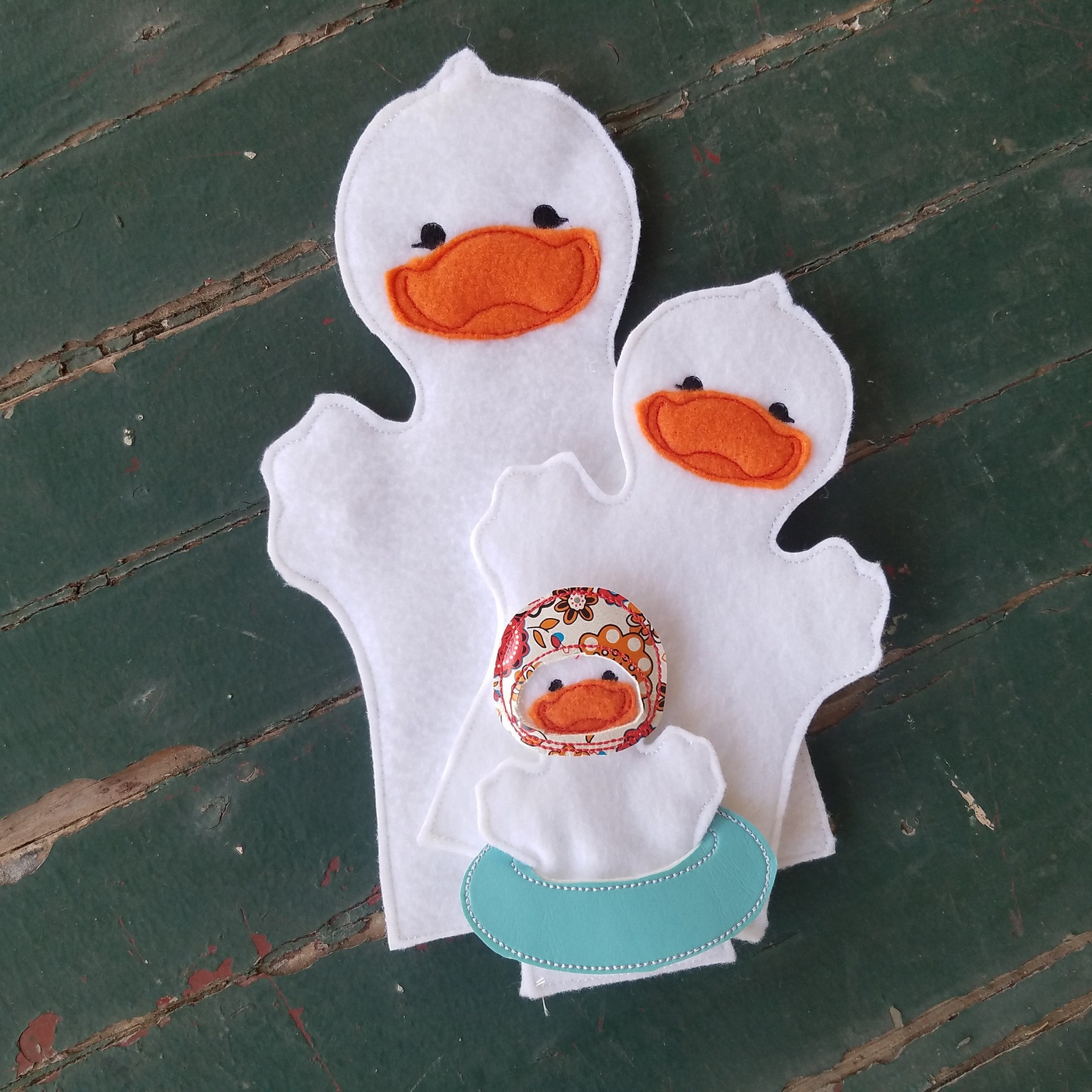5 Little Ducks Storybook Characters Felt Puppets Five | Etsy