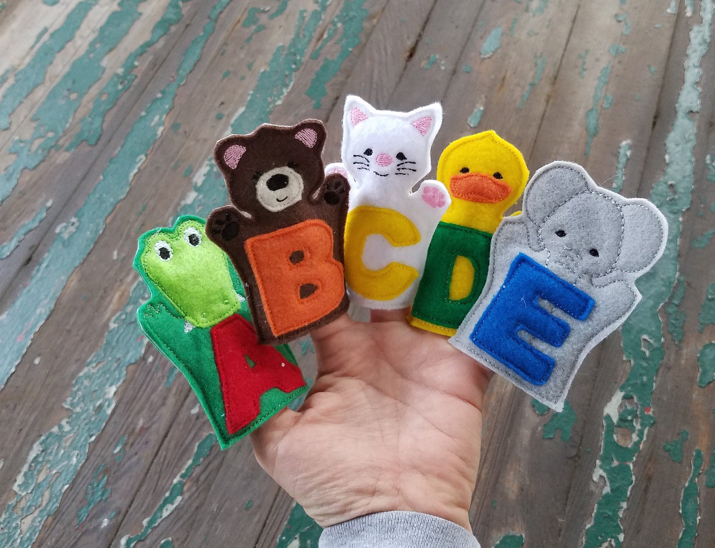 Alphabet Felt Puppets Alphabet Play Set Educational Play | Etsy Australia