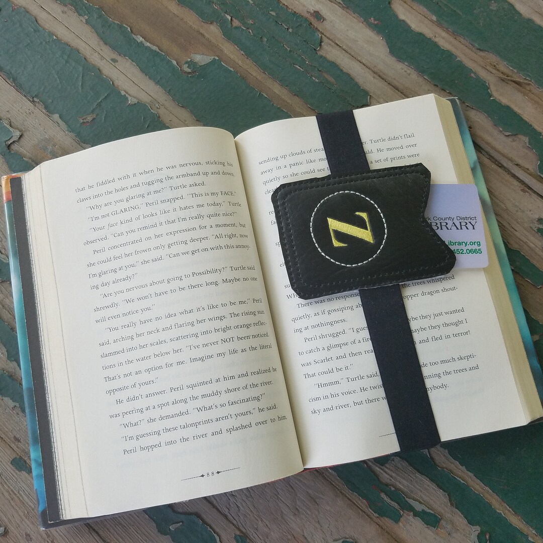 Personalized Bookmark , Embroidered Vinyl Bookmark , Library Card ...