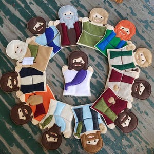 Felt Jesus & Twelve Disciples Puppets: Christian Story Set - Etsy