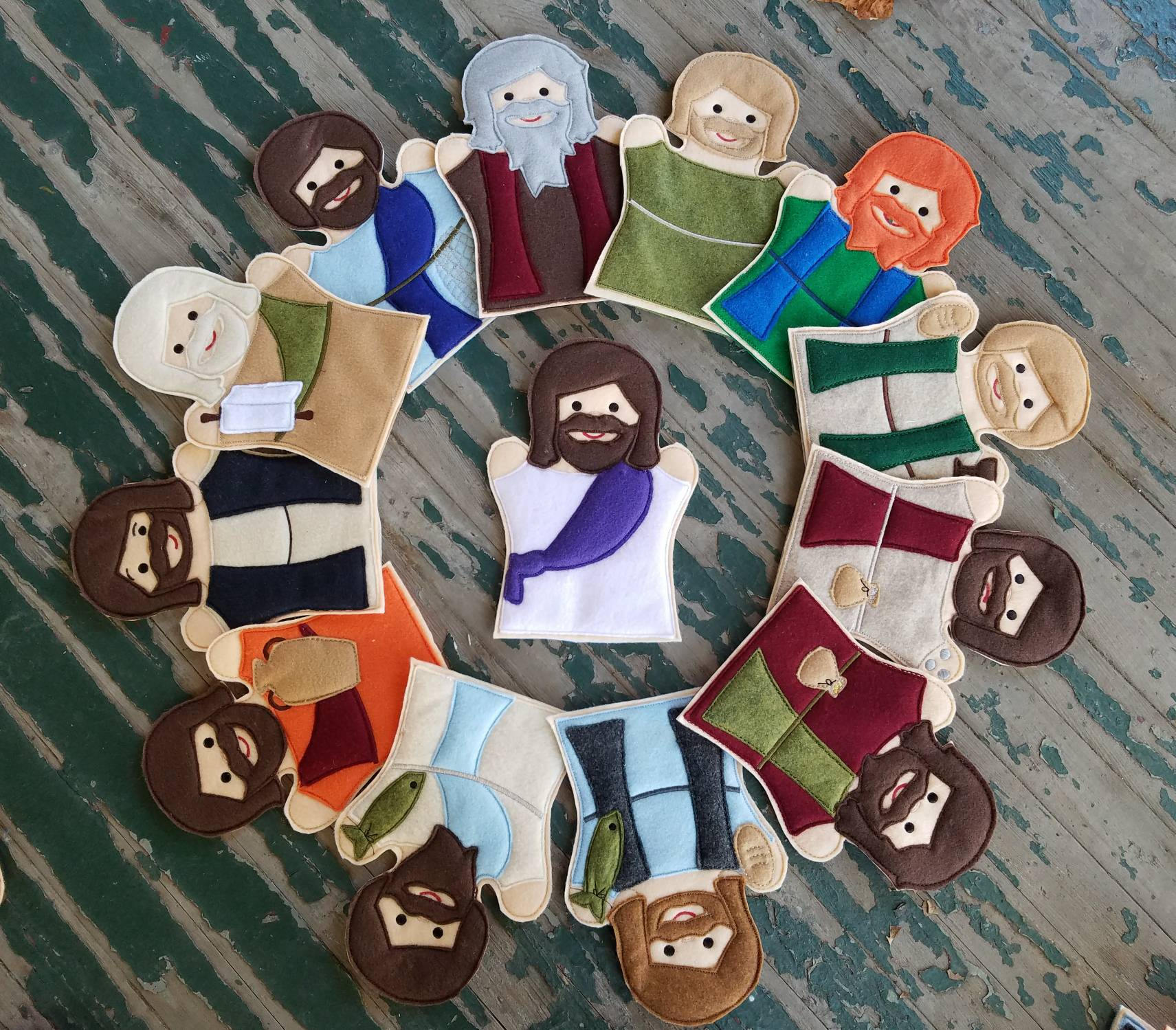 Felt Jesus & Twelve Disciples Puppets: Christian Story Set - Etsy