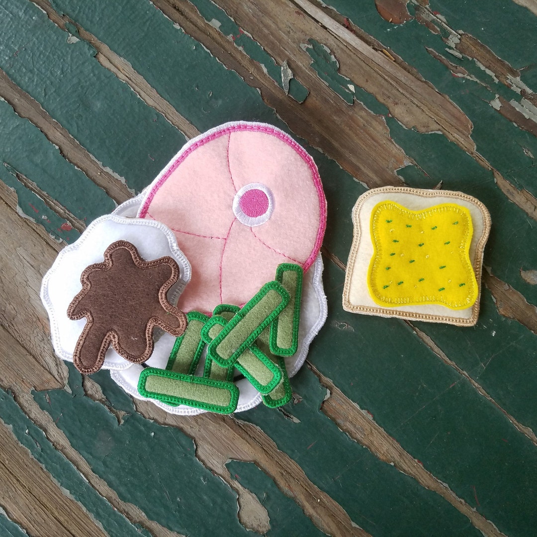 Felt Ham Dinner Play Food Set: Pretend Play Meal - Etsy