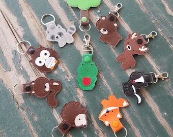 Key Fob Key Chain Snap Tab Embroidered Vinyl Tap Shoe | Etsy