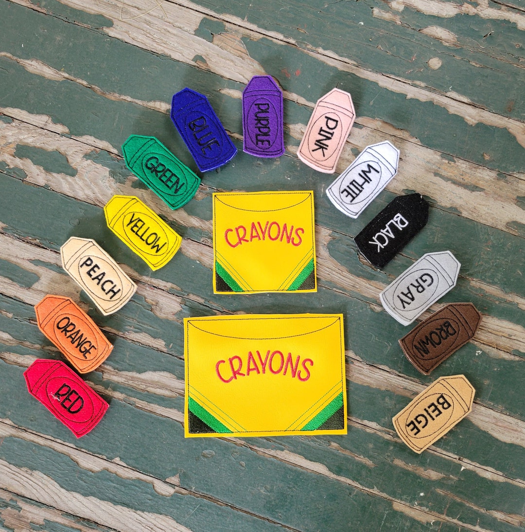 Felt Crayon Finger Puppets With Case: Learning Playset - Etsy