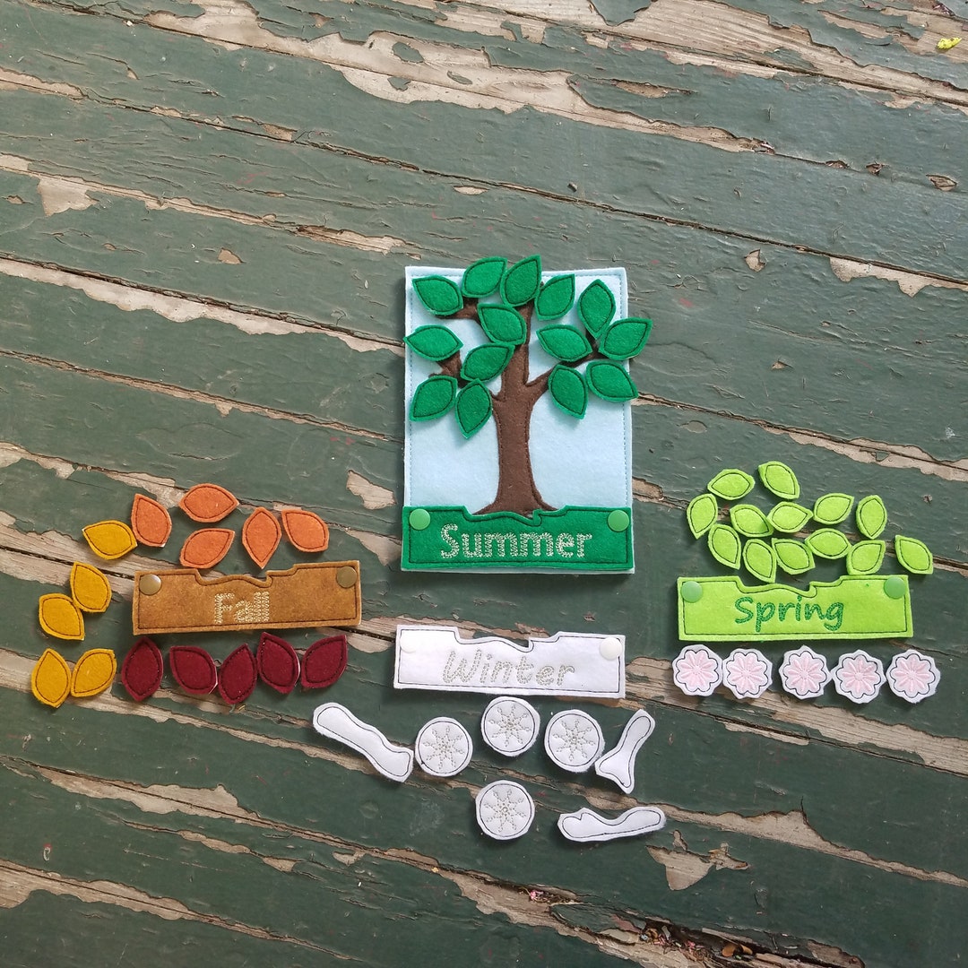 Season Tree , Felt Play Set , Educational Learning Tool , Seasons Play ...