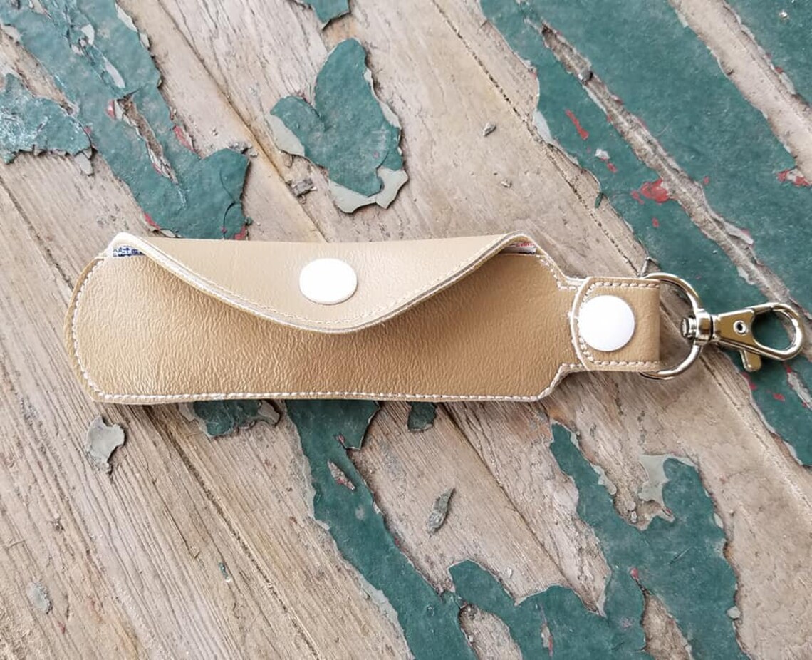 Key Fob Key Chain Snap Tab Embroidered Vinyl Bandage | Etsy