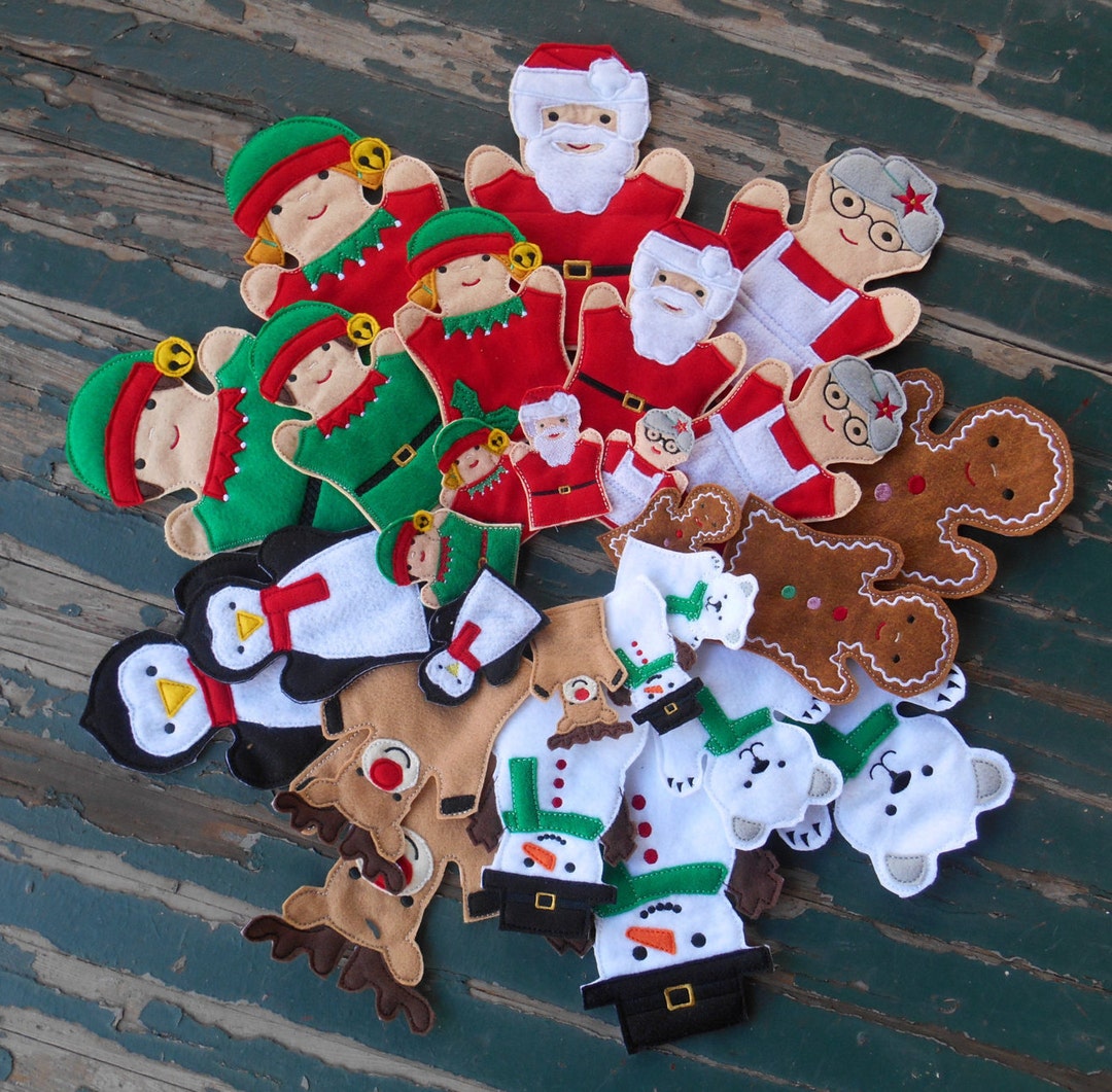 Christmas at the North Pole , Felt Puppets , Christmas Puppet Play Set ...