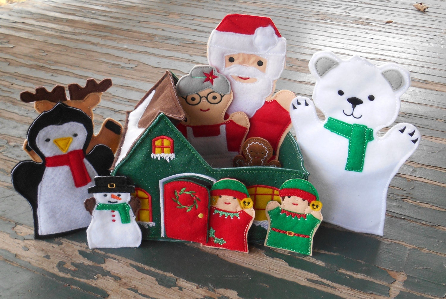 Felt Christmas Puppet Play Set: North Pole Characters - Etsy
