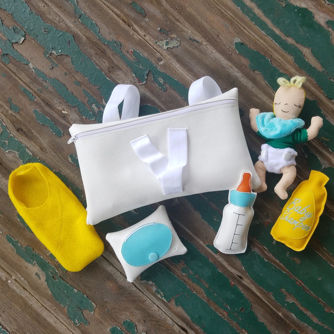 Vinyl and Felt Play New Baby Set , Dress up , Pretend Play , Vinyl New ...