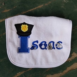 Personalized Police Baby Bib: Embroidered Police Font Gift - Etsy