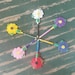 Pencil Topper , Embroidered Flower , Daisy Topper , Marine Vinyl Flower ...