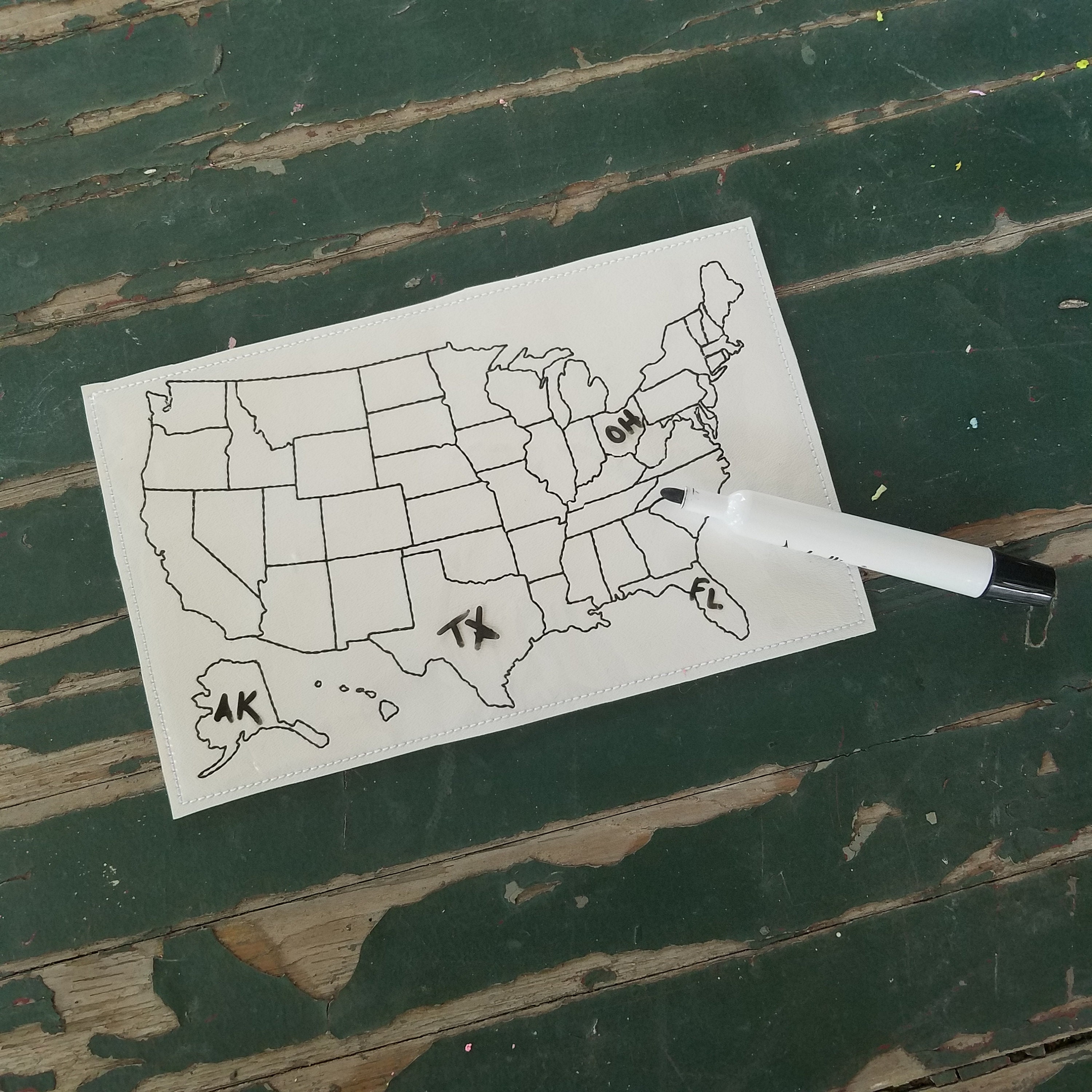 United States Map US Geography Tool Vinyl Learning Play - Etsy