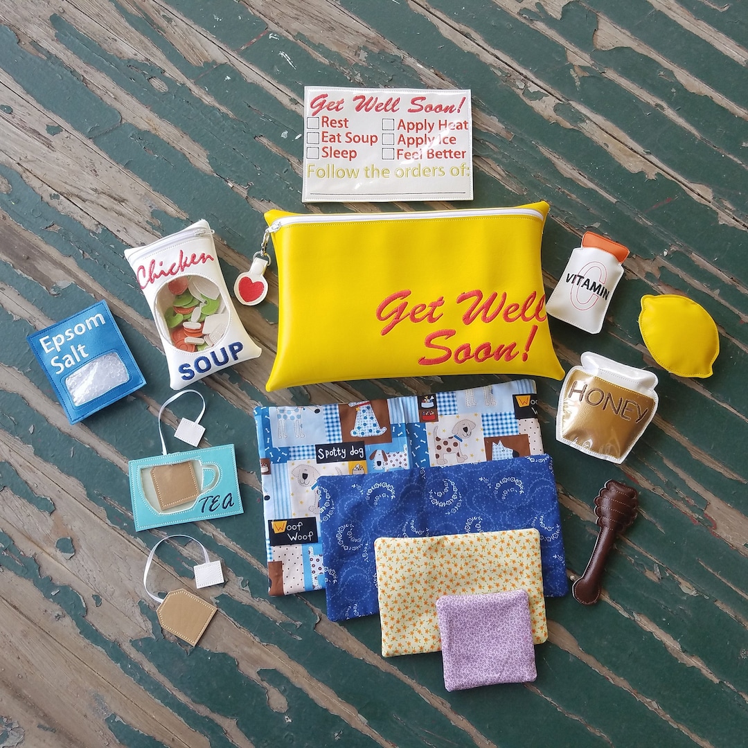 Vinyl Get Well Soon Pretend Play Set: Wellness Care Package - Etsy