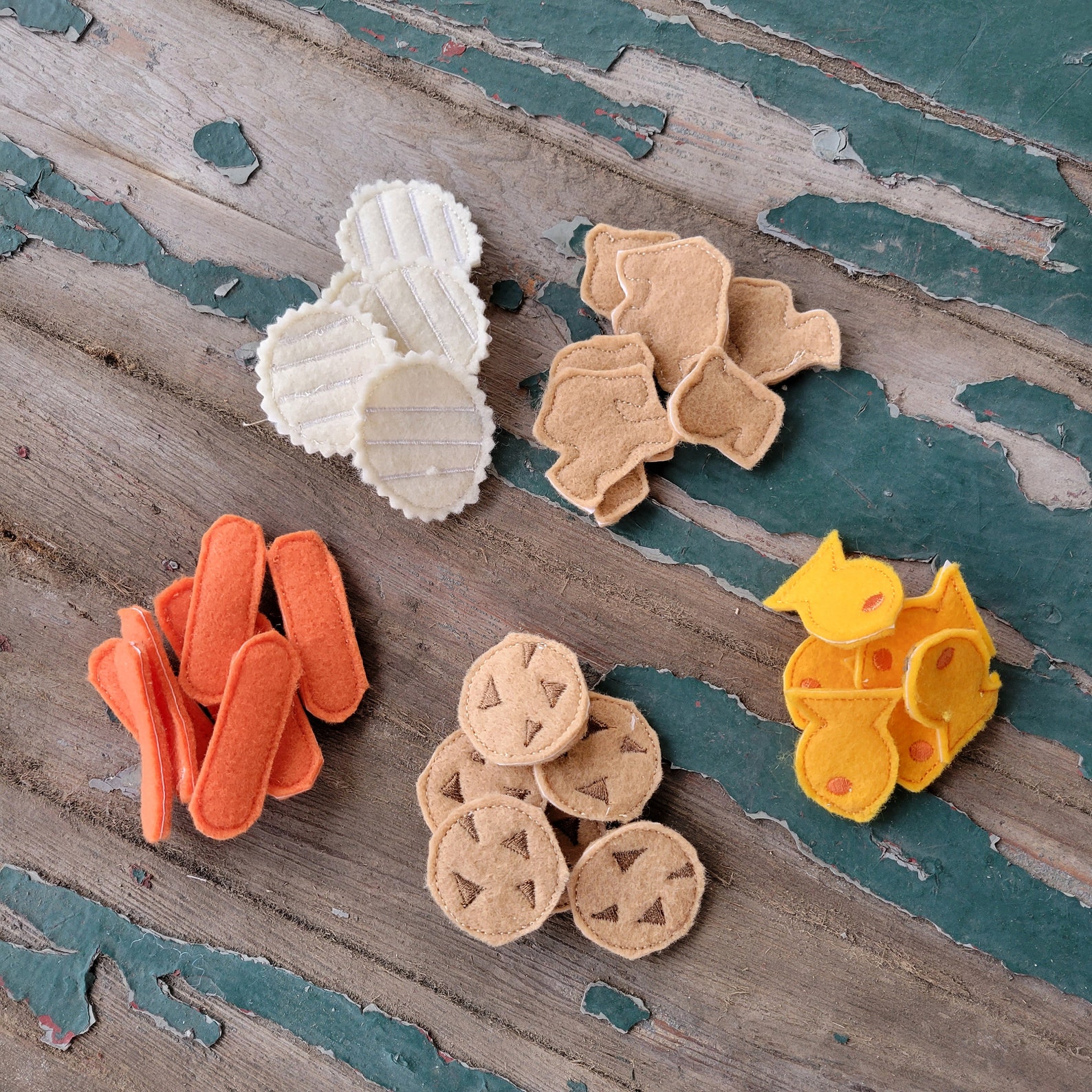 Play Food Felt Food Bag Snacks Play Set Fish Crackers | Etsy