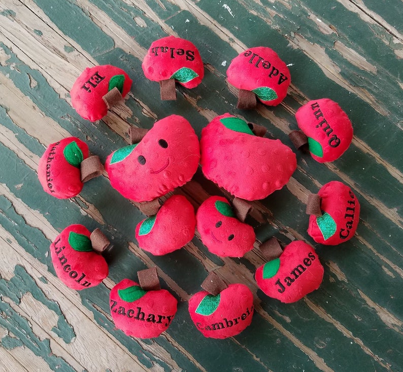 Plush Stuffed Apple Available in Two Sizes Perfect for - Etsy