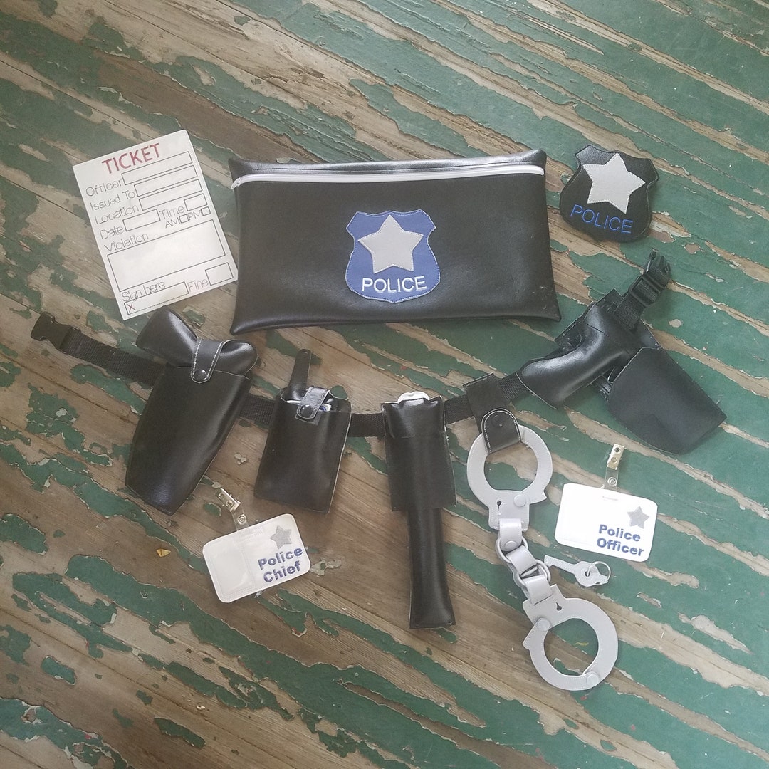 Vinyl Pretend Police Kit , Dress up , Pretend Play , Vinyl Police Play ...
