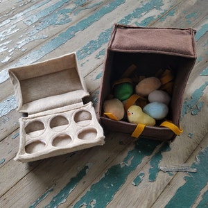 Plush Stuffed Chicken Play Set , Hens , Chicks , Eggs , Carton ...