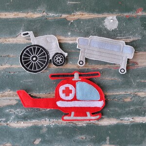 Hospital Staff Felt Finger Puppets Play Set , Hospital Pretend Play ...