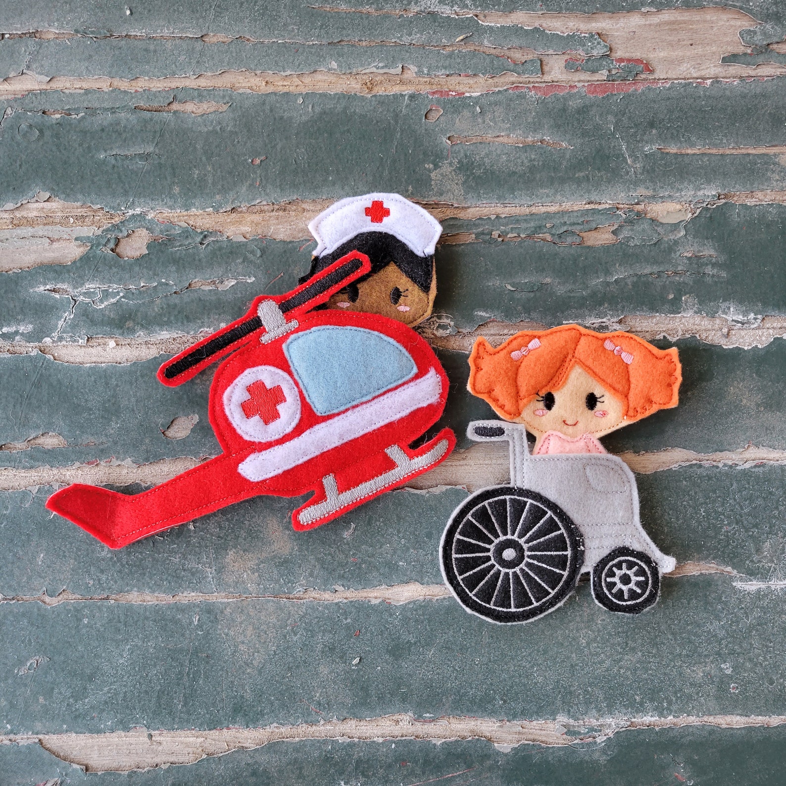 Hospital Staff Felt Finger Puppets Play Set Hospital Pretend - Etsy