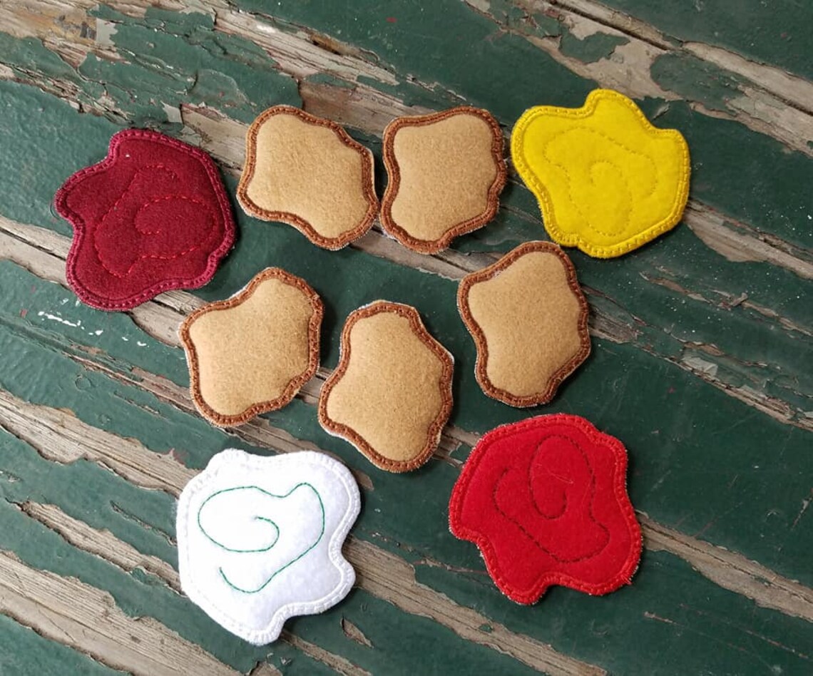 Play Food Felt Food Chicken Nugget Play Set Lunch Set - Etsy