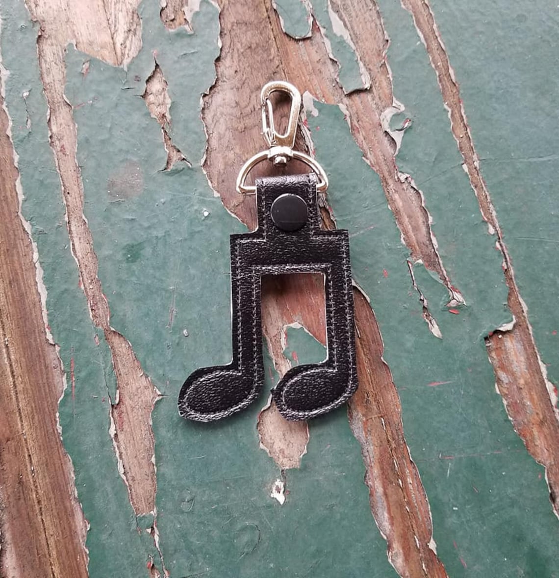 Key Fob Key Chain Snap Tab Embroidered Vinyl Musical | Etsy