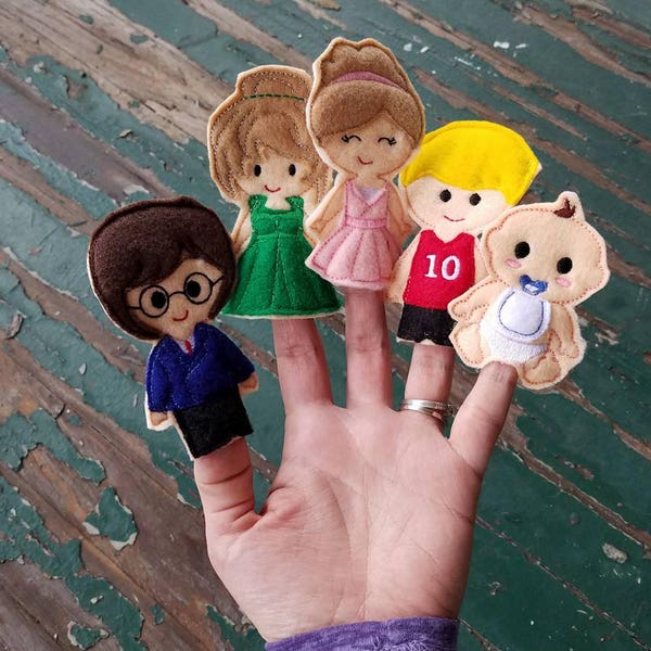Family Finger People Puppets - Etsy