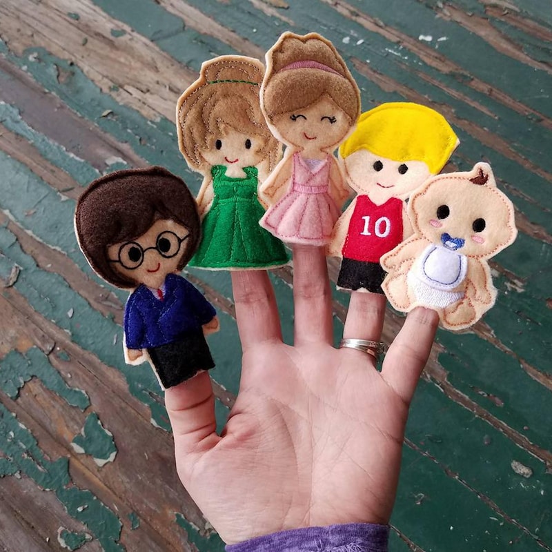 Felt Finger Puppet Family - Etsy