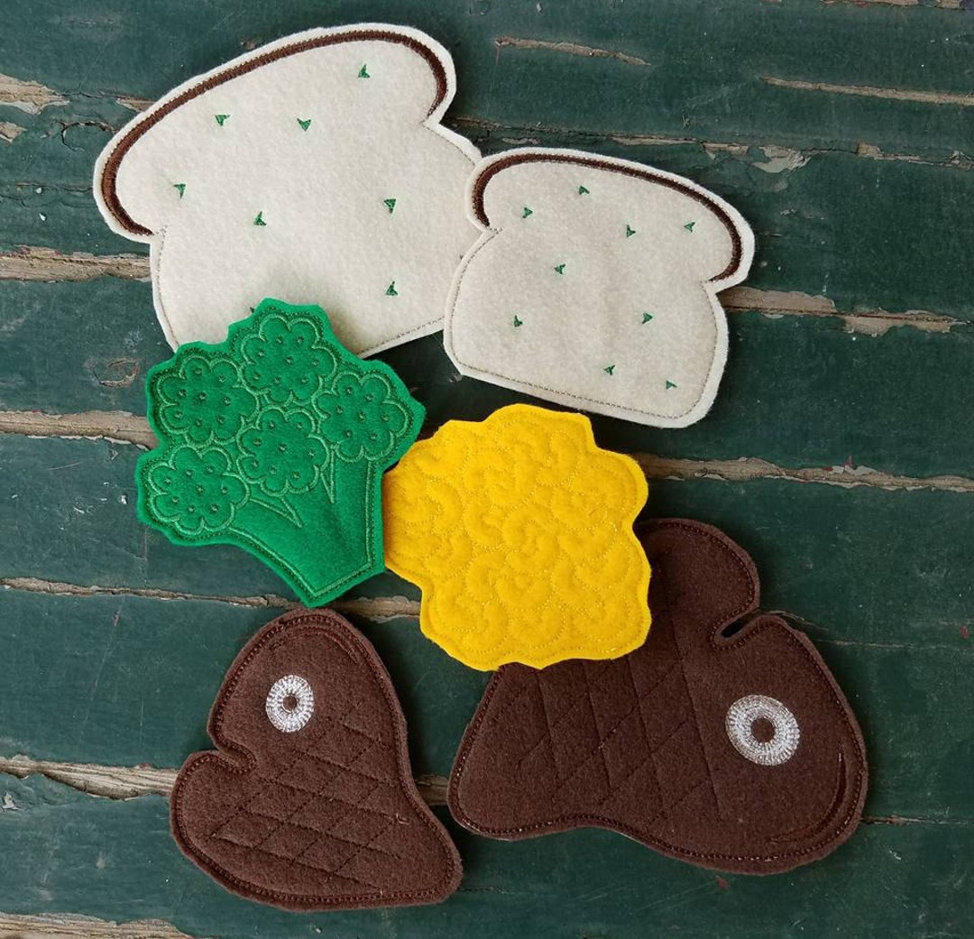 Play Food , Felt Food , Steak Dinner Play Set , Steak , Garlic Bread ...