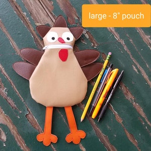 Vinyl Turkey Shaped Pouch , Vinyl Bag , Vinyl Zipper Bag , Zipper Tote ...