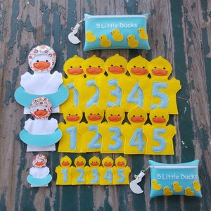 5 Little Ducks , Storybook Characters , Felt Puppets , Five Little ...