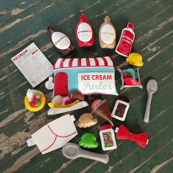 Ice Cream Parlor Set - Etsy