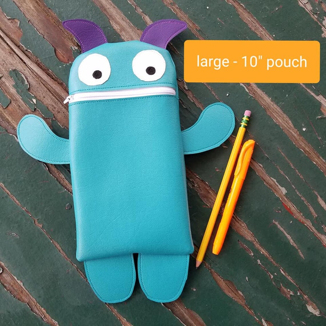 Vinyl Monster Shaped Pouch Vinyl Bag Vinyl Zipper Bag - Etsy