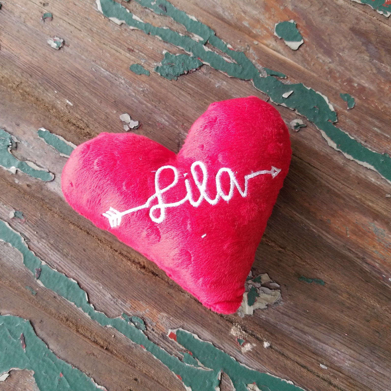 Plush Stuffed Heart Personalized Plush Heart Valentine | Etsy