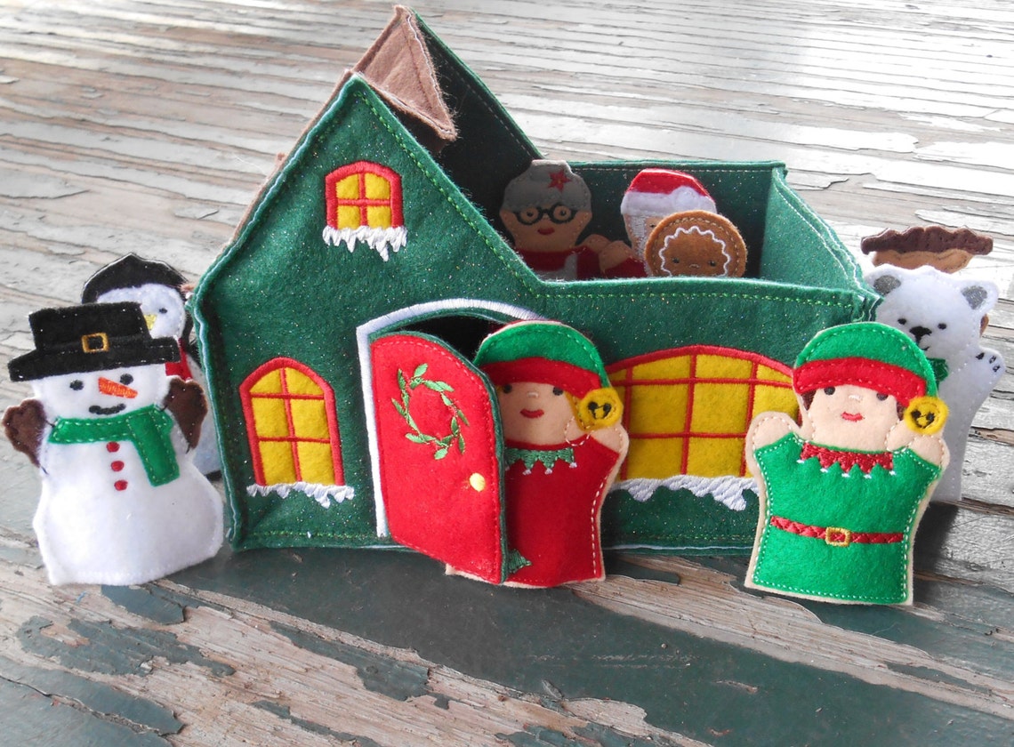 Christmas at the North Pole Felt Puppets Christmas Puppet | Etsy