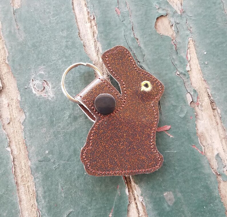 Key Fob Key Chain Snap Tab Embroidered Vinyl Easter | Etsy