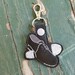 Embroidered Tap Shoe Key Fob: Marine Vinyl Dance Gift - Etsy