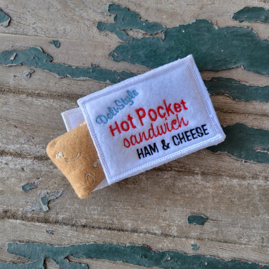 Felt Play Food: Ham and Cheese Hot Pocket Set - Etsy